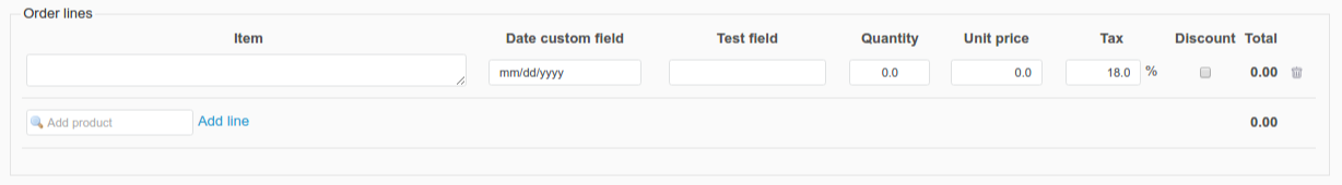 Order lines custom fields | RedmineUP Help | Products plugin documentation